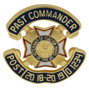 VFW Store - Past Post Commander Pin w/Life Member Bar