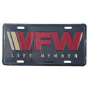 VFW Store - Life Member Decal, Adhesive on front