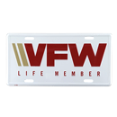 VFW Store - Life Member Decal, Adhesive on front
