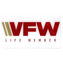 VFW Store - Black Life Member License Plate